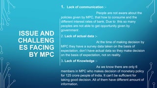 Monetary policy review committee role | PPTX