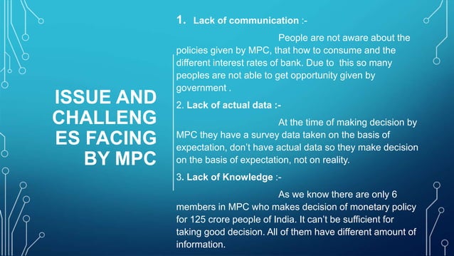 Monetary policy review committee role | PPTX