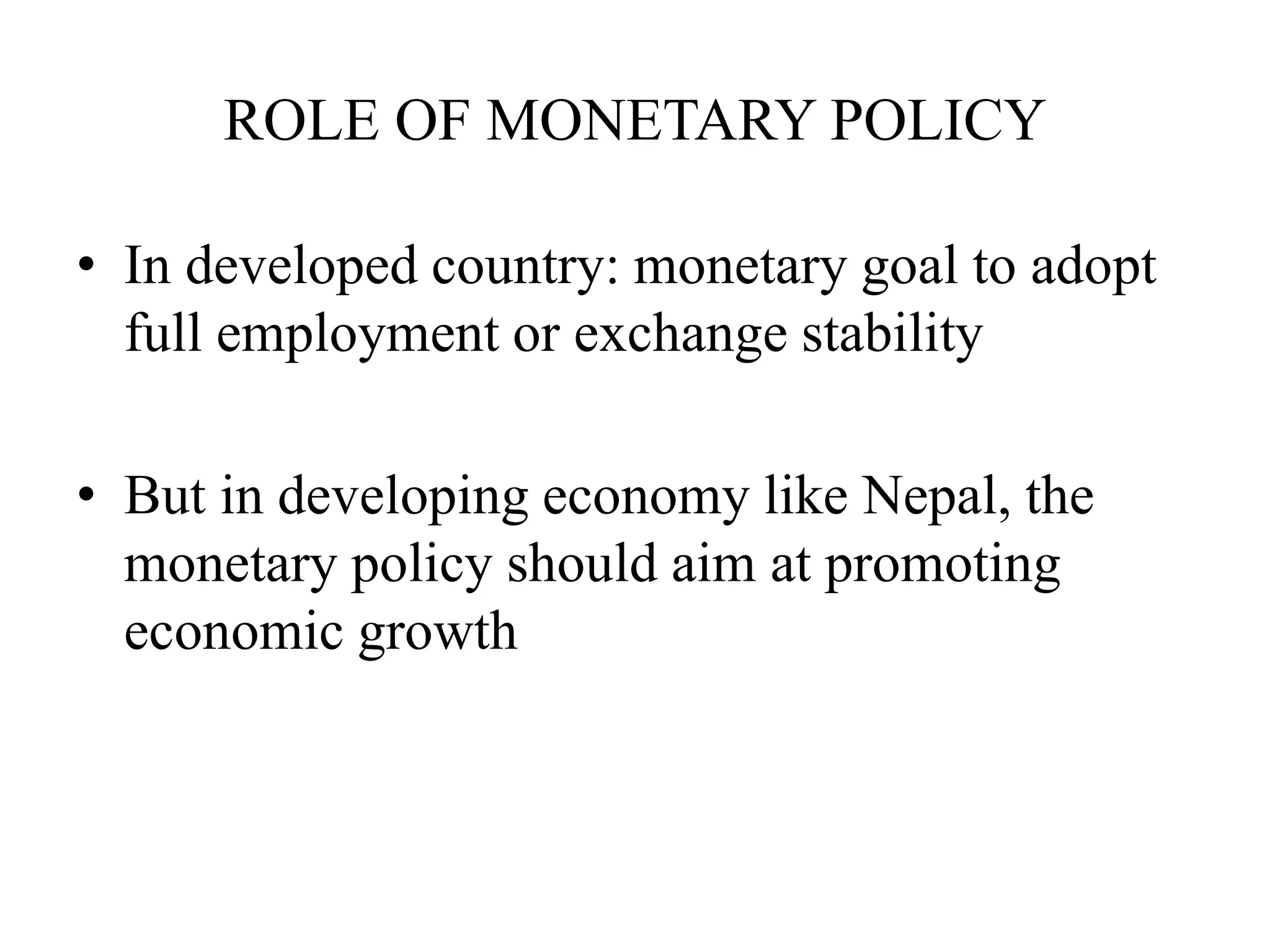 Monetary policy of Nepal | PPTX