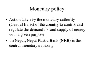 Monetary policy of Nepal | PPTX