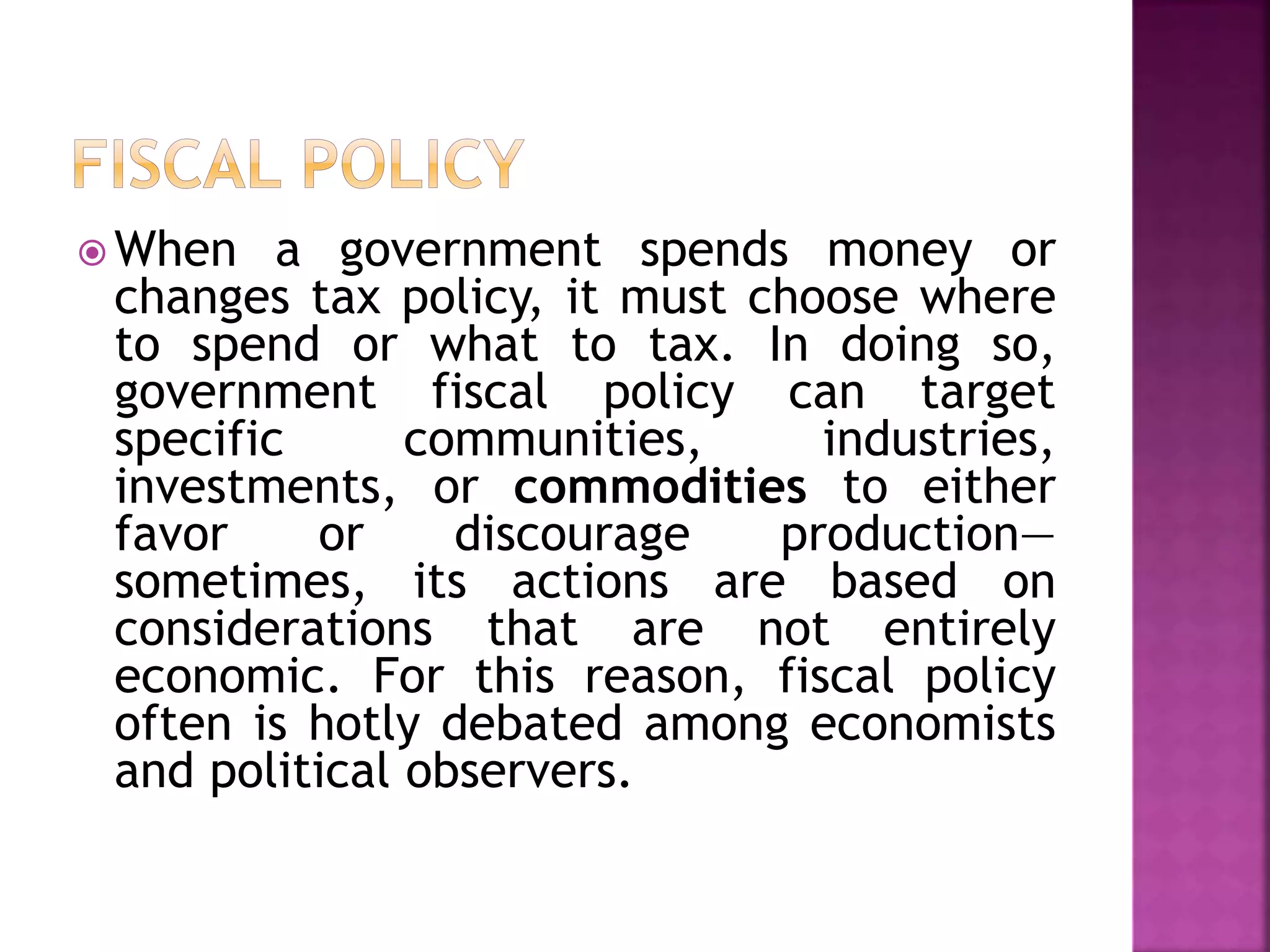 Monetary, Fiscal and Income policy – Meaning and instruments | PPTX