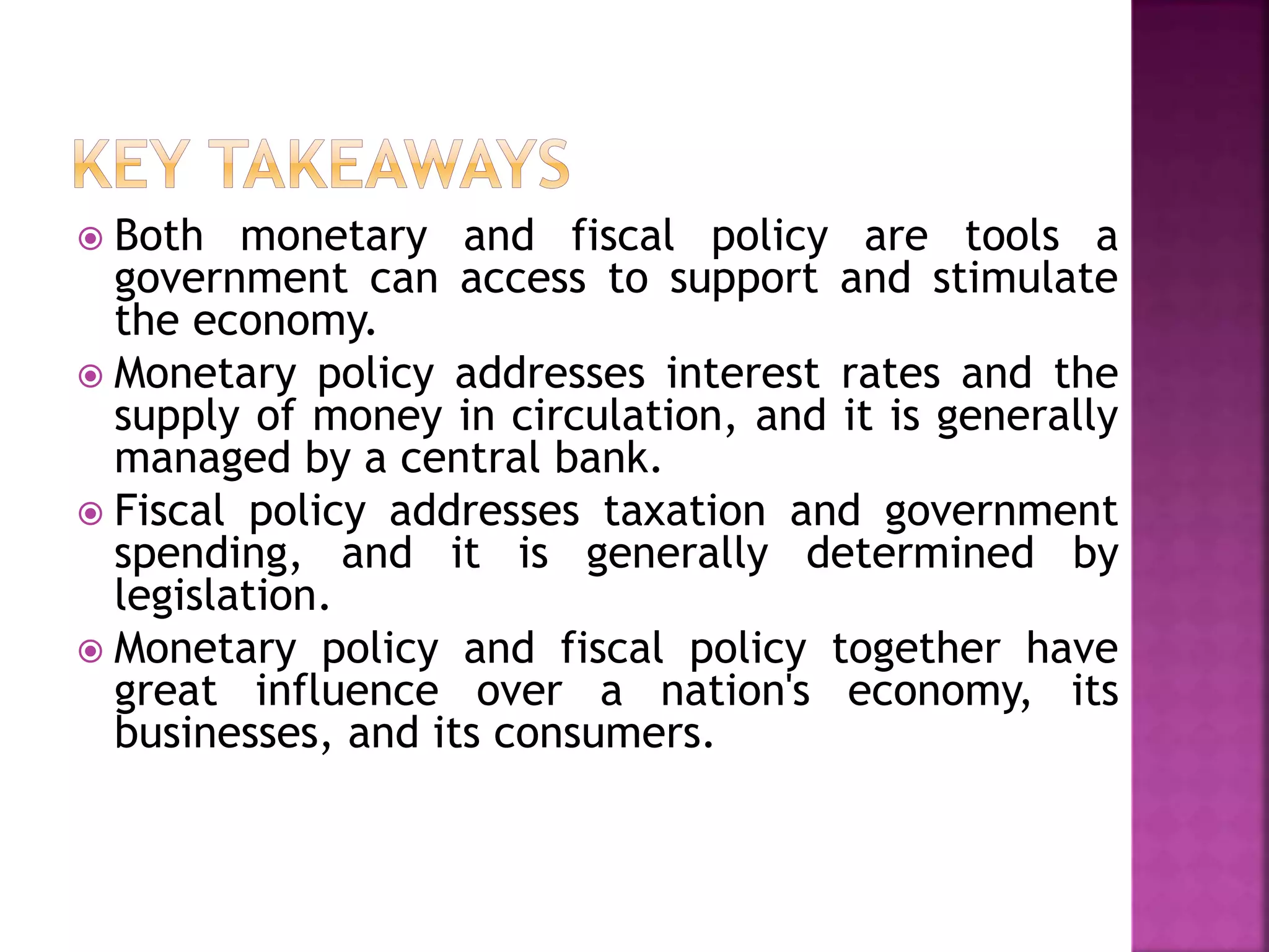 Monetary, Fiscal and Income policy – Meaning and instruments | PPTX