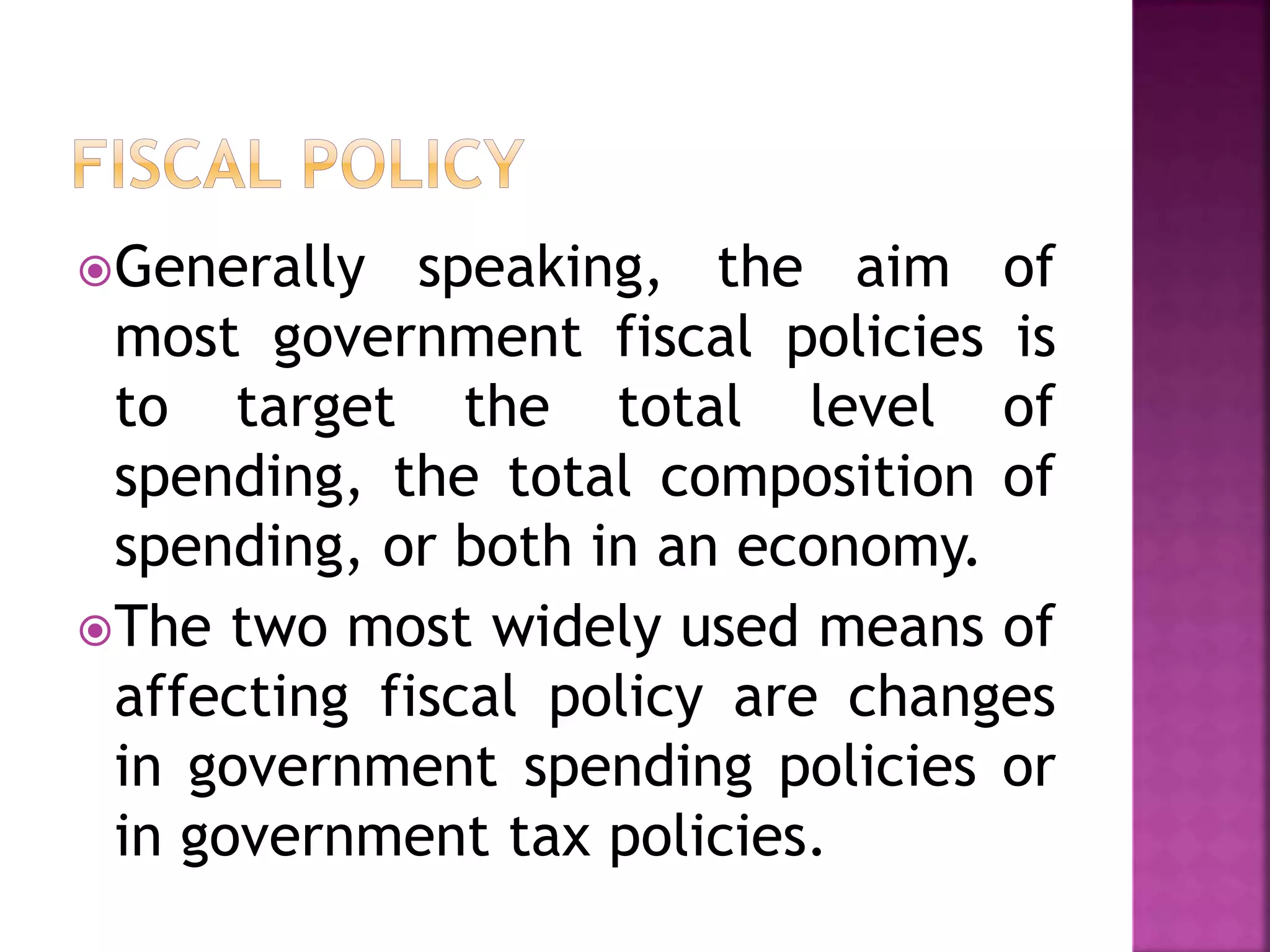 Monetary, Fiscal and Income policy – Meaning and instruments | PPTX