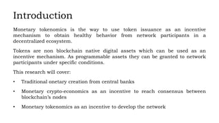 Monetary Tokenomics | PPT