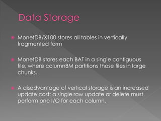 MonetDB :column-store approach in database | PDF | Databases | Computer Software and Applications