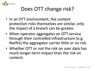 Monetising ott presenentation on ott and risk management. march 2015 | PPT
