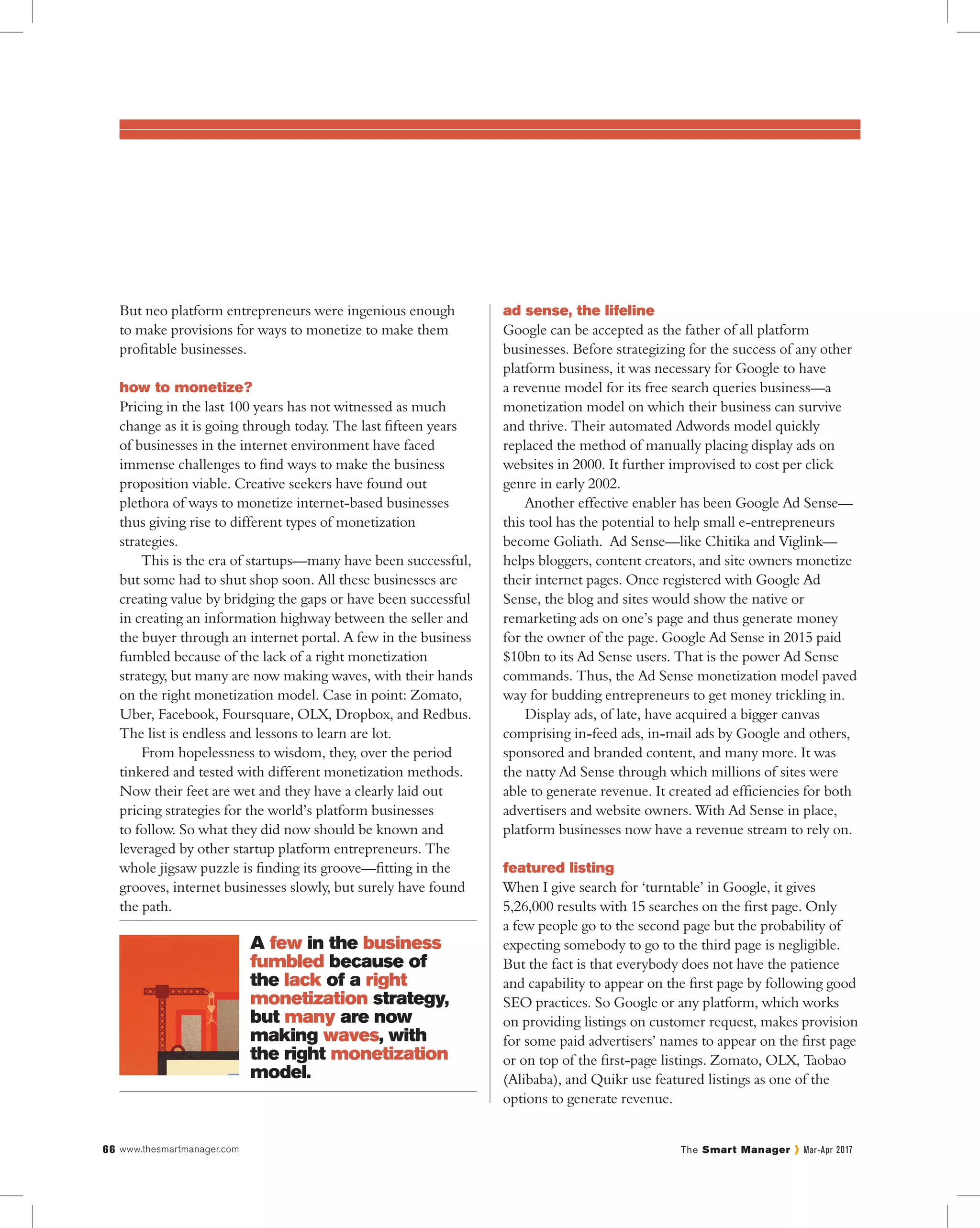 Monetization models for Social Platforms | PDF