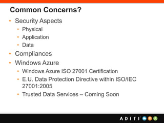 Monetize PaaS Windows Azure and Implementation Models | PPTX