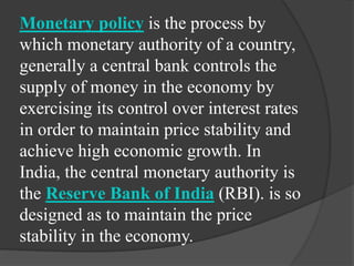 Monetory policy | PPTX