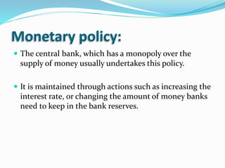 Monetary policy by Ali Roshaan | PPT