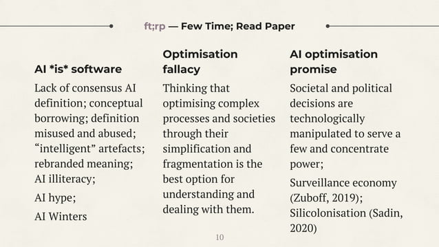 Deconstructing the AI Myth: Fallacies and Harms of Algorithmification | PDF