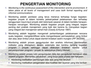 Teori monitoring dan evaluasi | PPTX