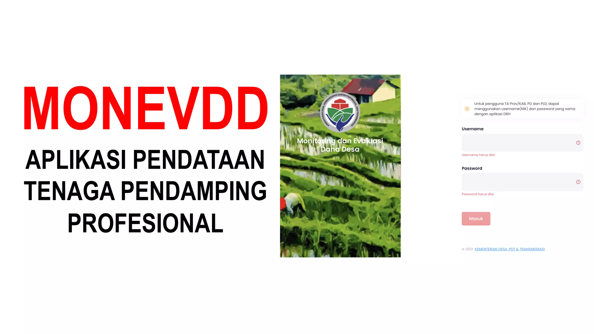 Monev Dana Desa Aplikasi Pendataan Pendamping Desa | PDF