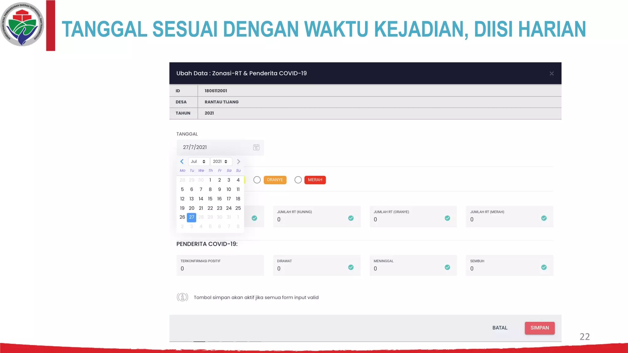 Monev Dana Desa Aplikasi Pendataan Pendamping Desa | PDF