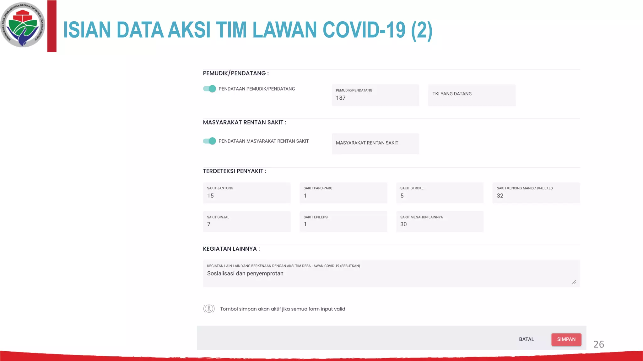 Monev Dana Desa Aplikasi Pendataan Pendamping Desa | PDF
