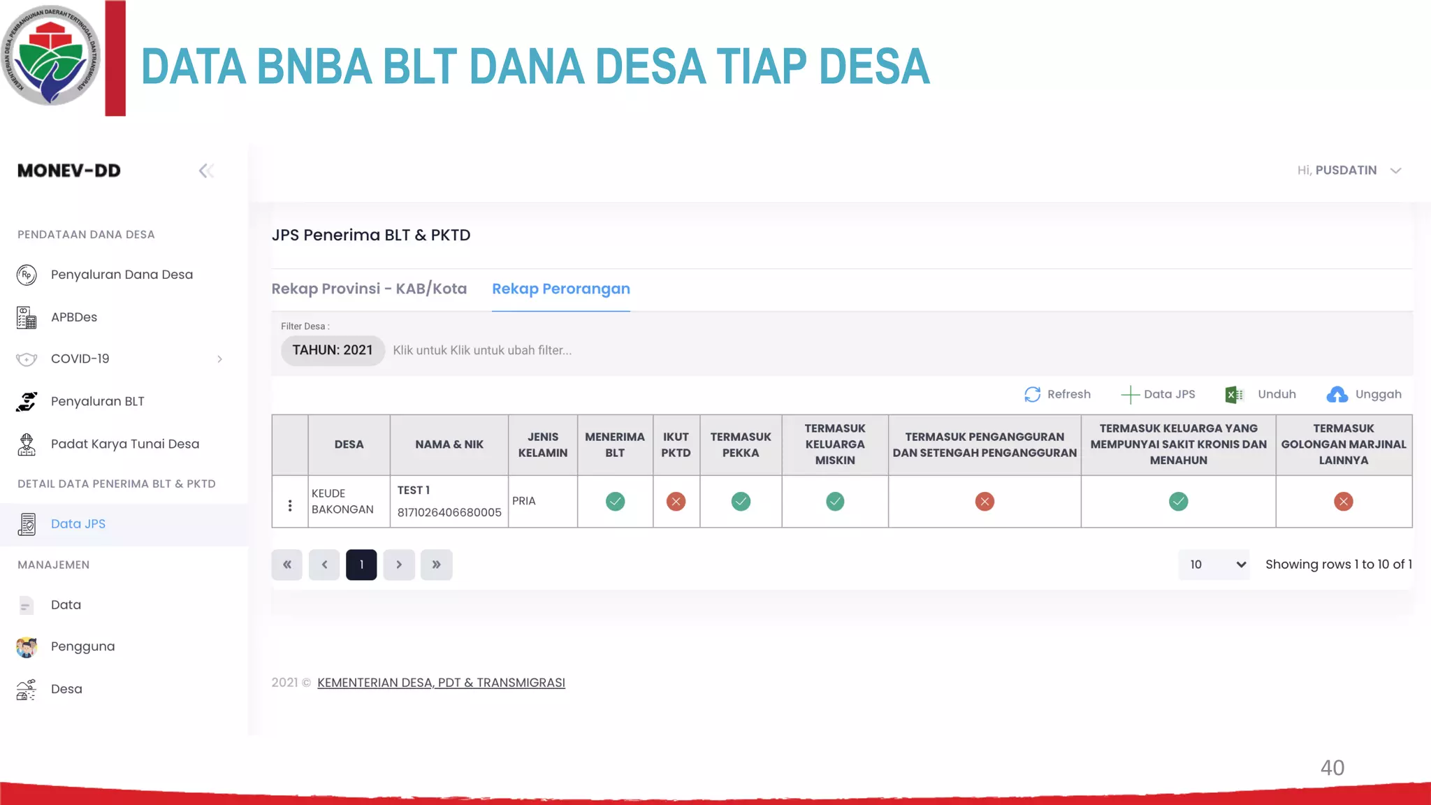 Monev Dana Desa Aplikasi Pendataan Pendamping Desa | PDF