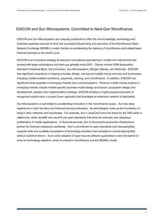 Mon Ex And Next Gen Microfinance Whitepaper | PDF