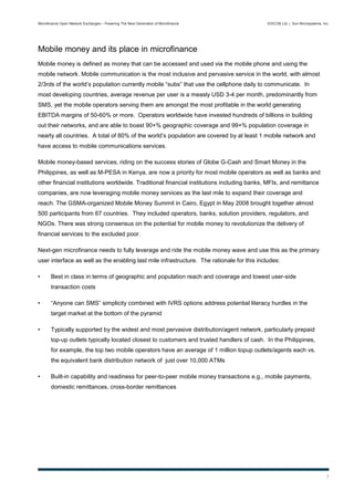 Mon Ex And Next Gen Microfinance Whitepaper | PDF