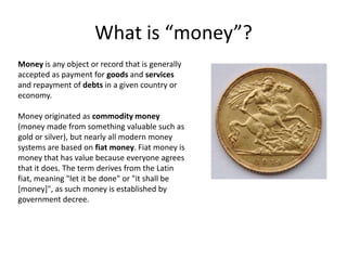 The World of Money | PPTX