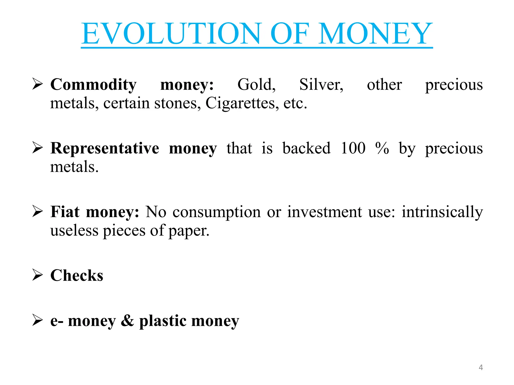 Money meaning and concept, definition and role | PPT