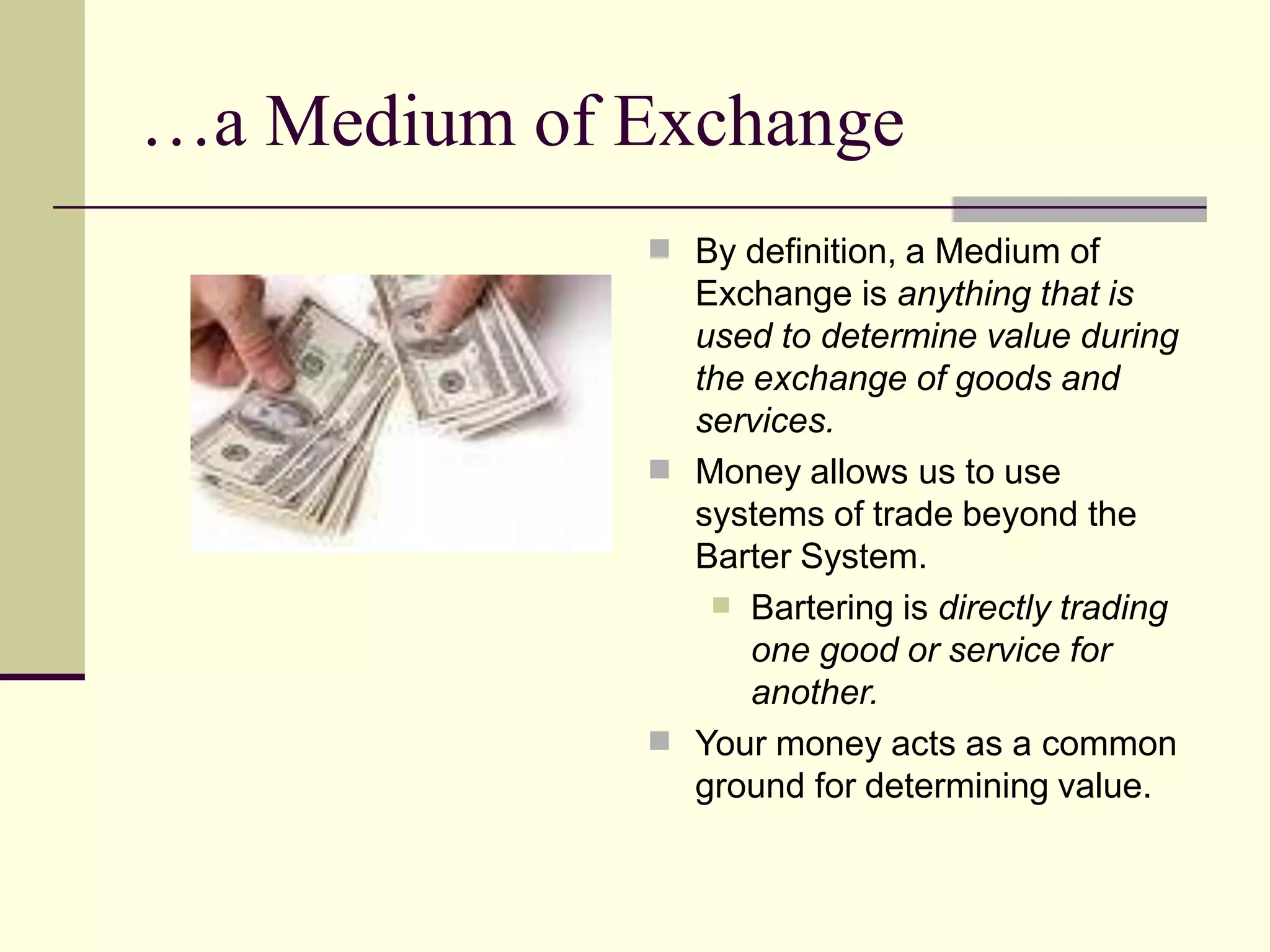Money and Stage of money | PPTX | Currencies | Economy