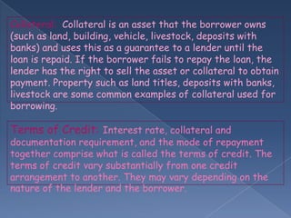 Money and credit | PPTX | Home Financing | Personal Debt