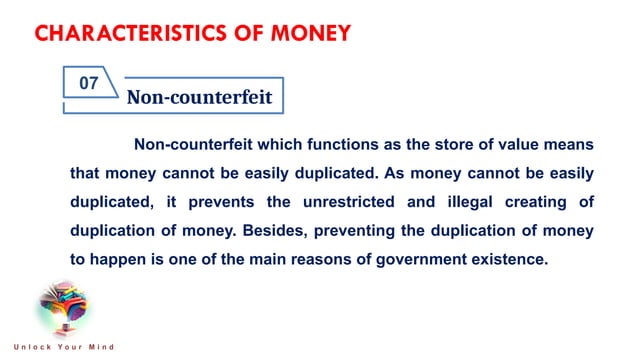 Money - Meaning - Definition - Characteristics | PPT