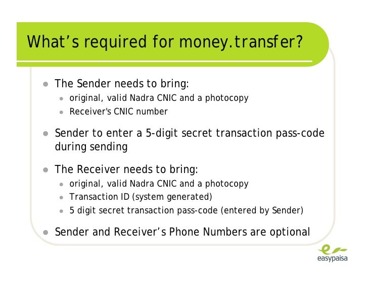 Money Transfer Product Presentation