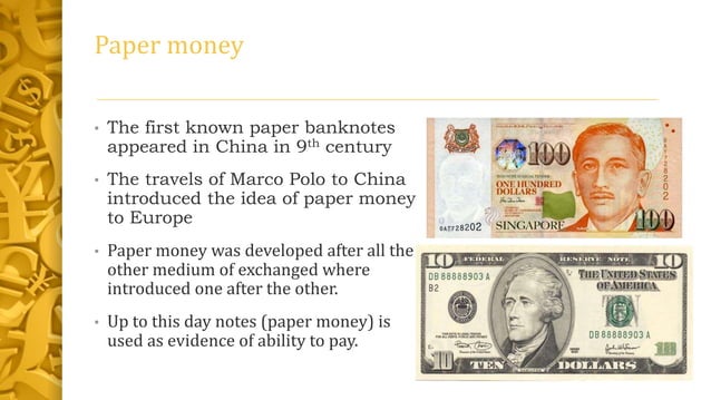 History of money and types with features. | PPTX | Currencies | Economy