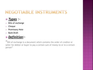 instrument of credit Muhammad Irshad | PPTX