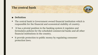 central banking and its functions | PPTX | Business Banking & Finance ...