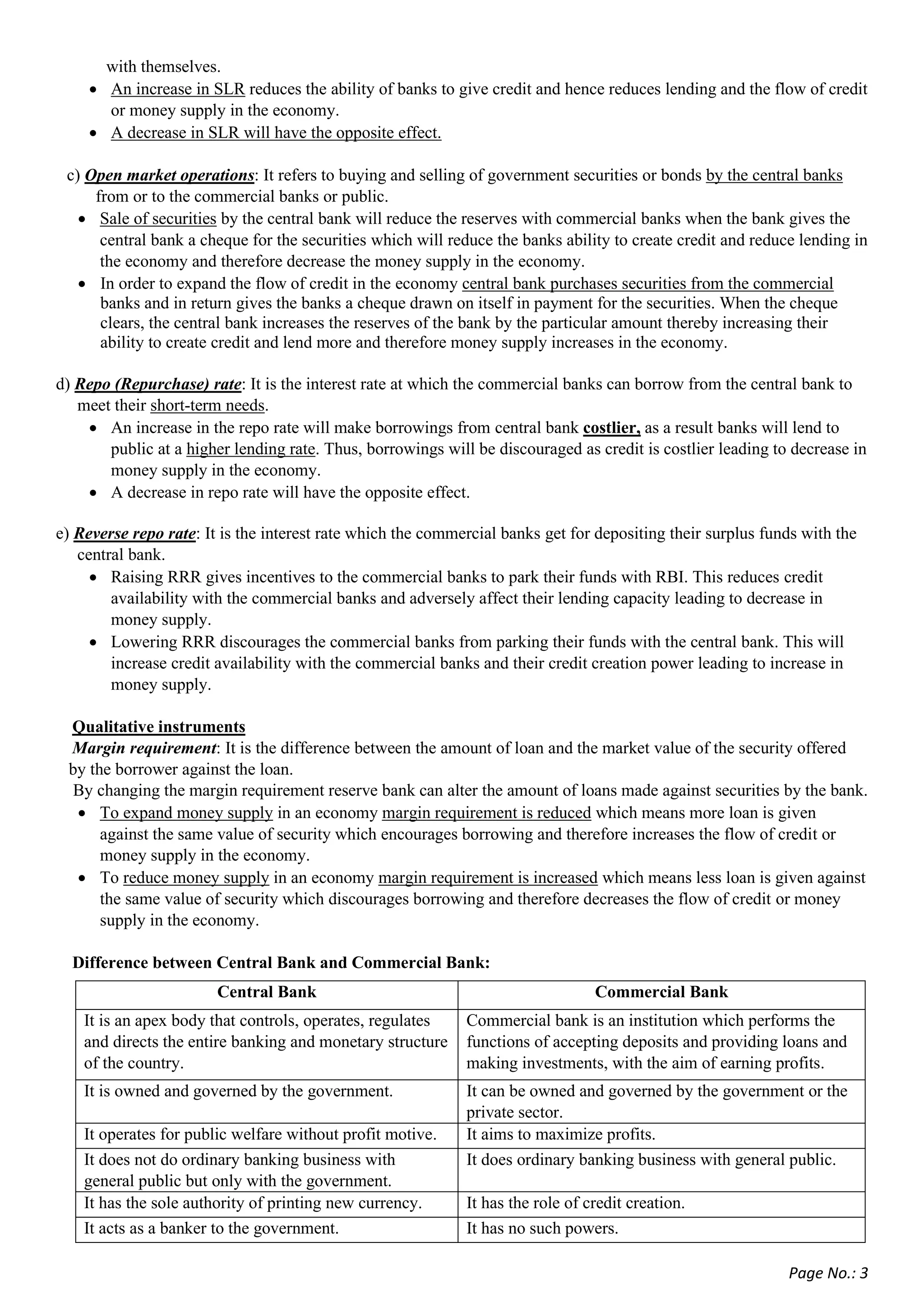 Money and banking notes | PDF