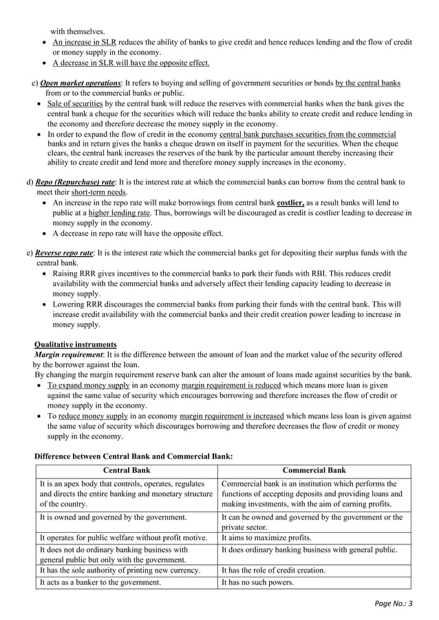 Money and banking notes | PDF
