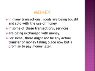 Money and credit | PPTX