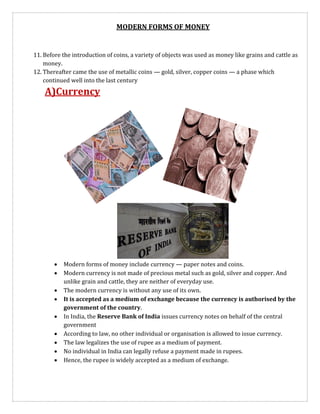 Money and credit grade 10 notes | PDF