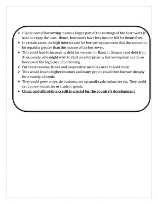 Money and credit grade 10 notes | PDF