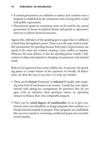 Federations & Local Government - Money and Fiscal Powers | PDF