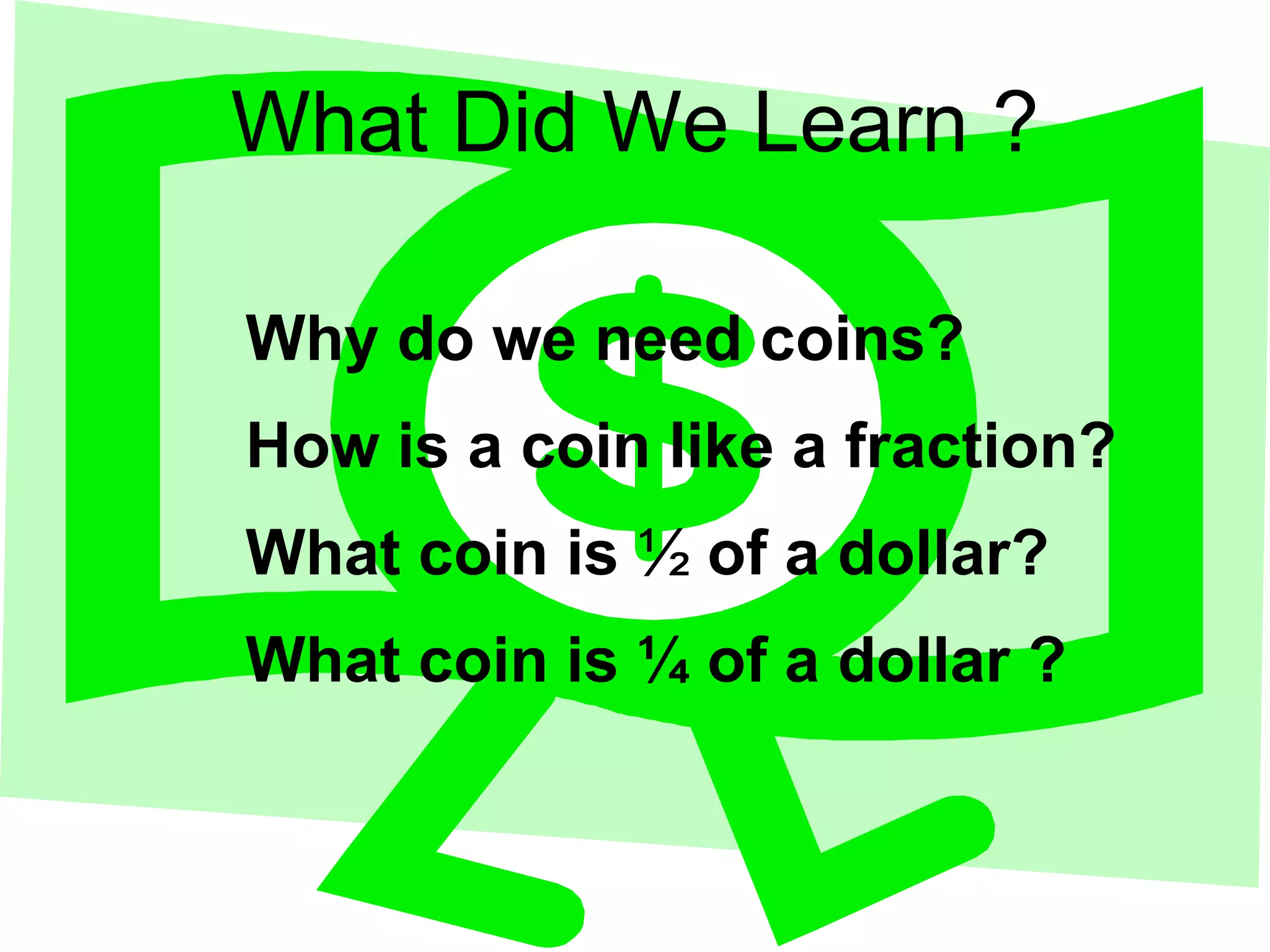 Money and fractions | PPT