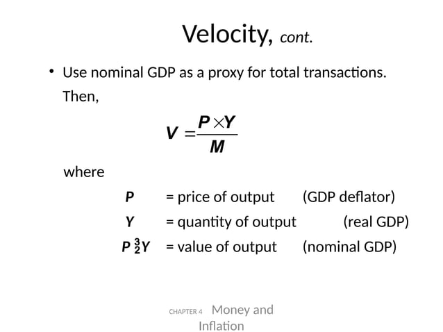Money and Inflation by N. Gregory mankiw | PPTX