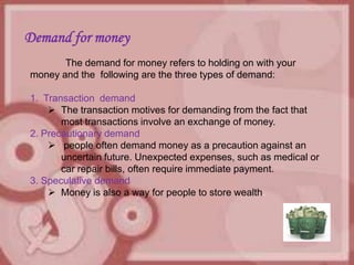 Money and monetary policy | PPTX