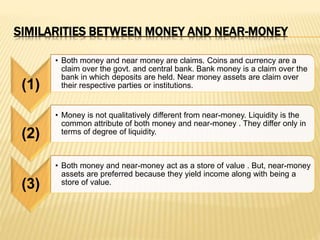 Money and near money ( money and banking) | PPTX
