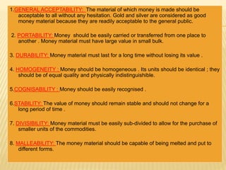 Money and near money ( money and banking) | PPTX