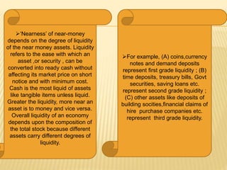Money and near money ( money and banking) | PPTX