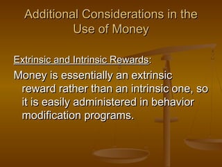 Money as a reward | PPT