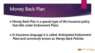 Money back plan | PPTX