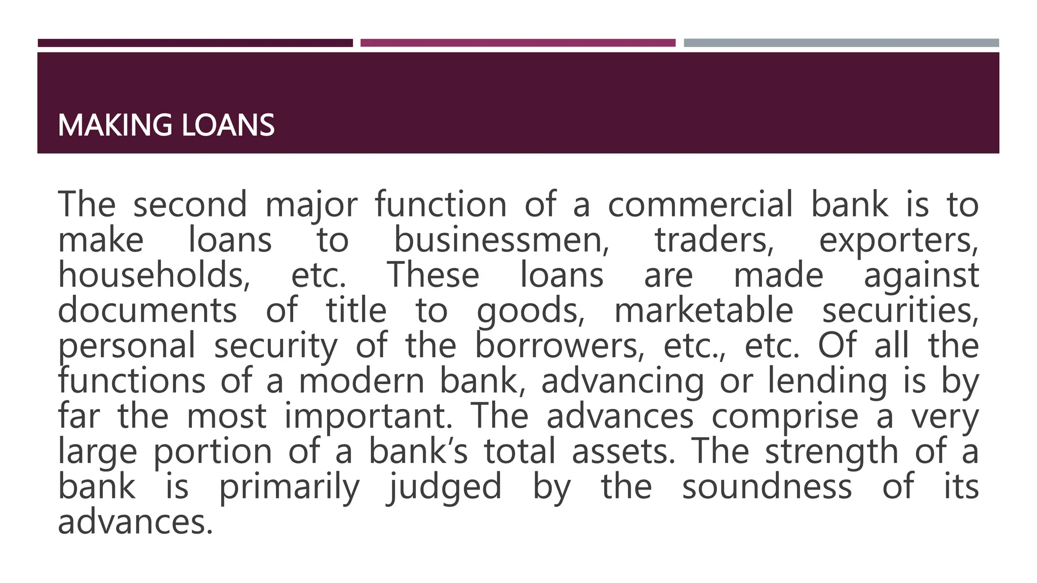 Evaluation of banking Money banking and finance pptx | PPT