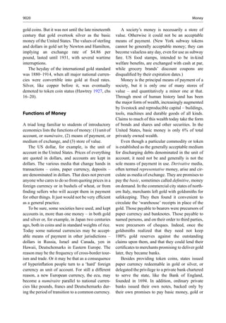 Money by James Tobin in New Palgrave Dictionary of Economics | PDF