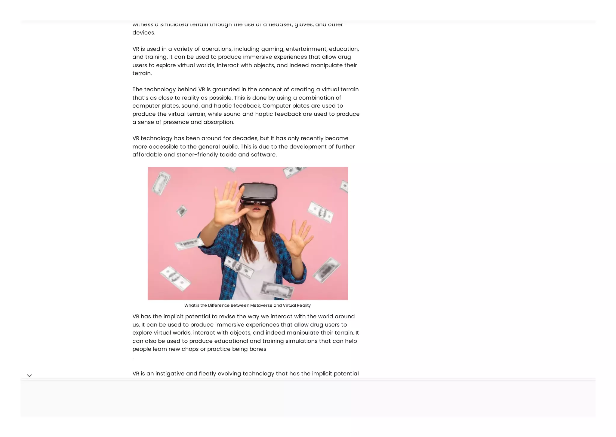 What is the Difference Between Metaverse and Virtual Reality? | PDF