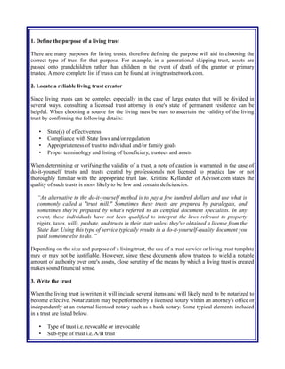 Guide to living trusts | PDF