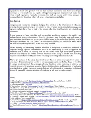 Behavioral finance, heuristics and marketing | PDF